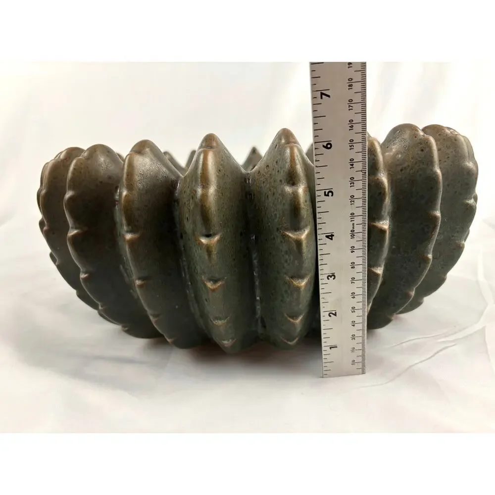 Unique | Accents | Vtg Scalloped Unique Decorative Bowl Textured Ridge ...
